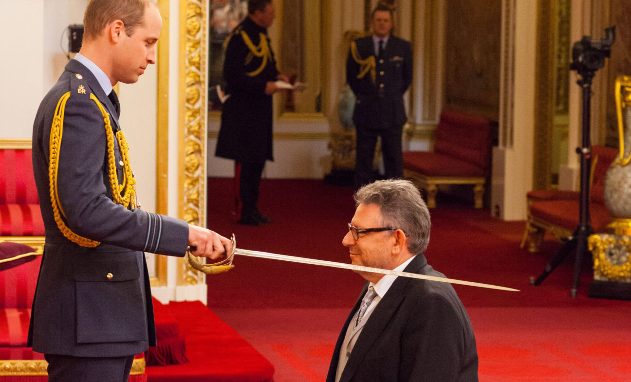 Here’s a picture of Sir Lucian Grainge being Knighted by Prince William ...