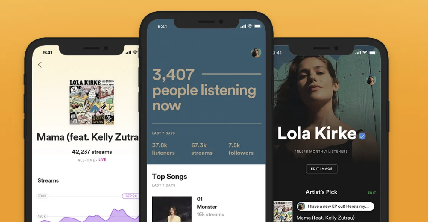 Spotify for Artists app redesigned for iOS and Android - Music Business ...