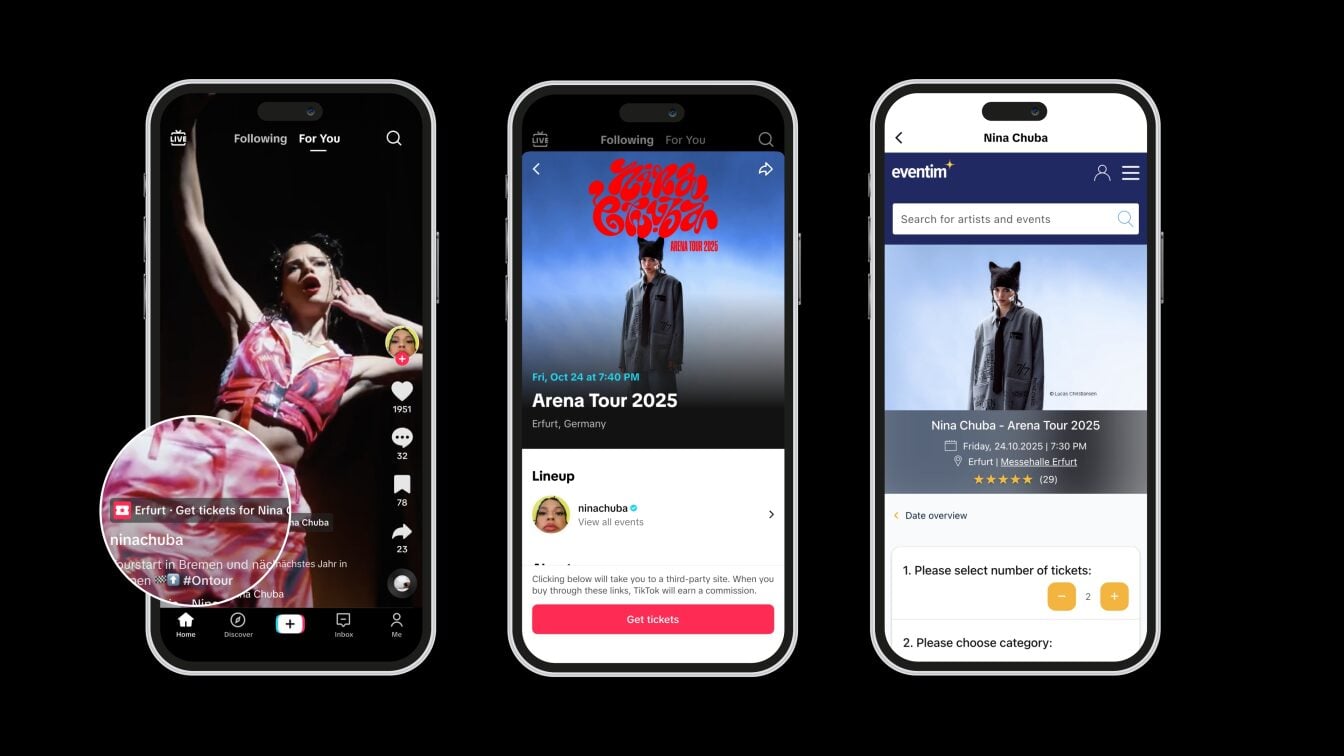 TikTok strikes another global ticketing partnership, this time with Germany’s CTS EVENTIM ...