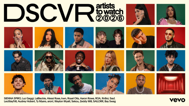 Vevo dscvr artists to watch 2026: Sienna Spiro, Alessi Rose, aron!, Bay ...