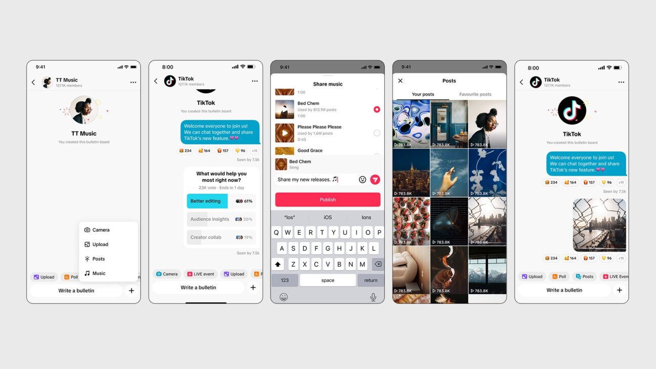 TikTok launches ‘bulletin board’ broadcast channel feature for artists ...
